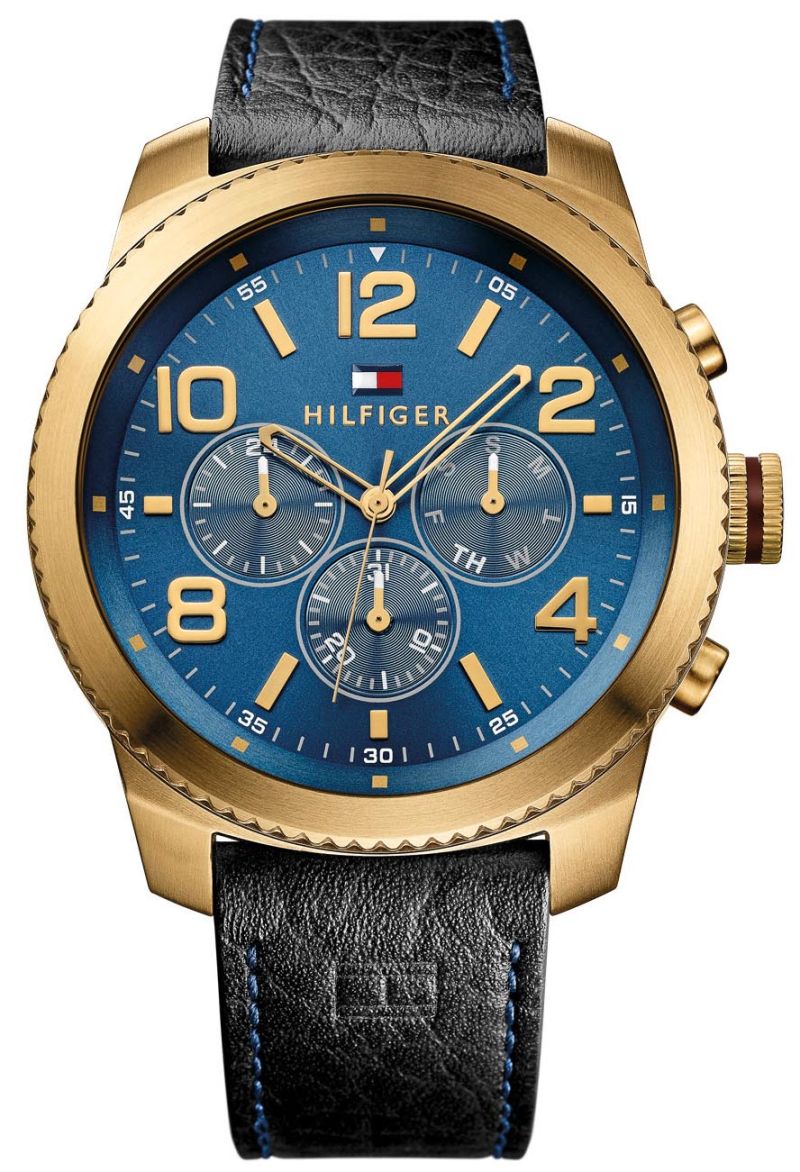 Tommy Hilfiger Graham Gold / Blue Leather 1791108 - RIP
